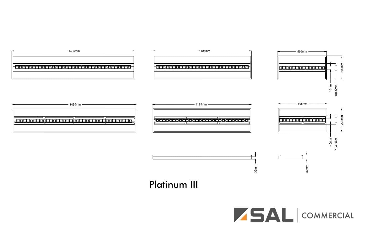 Commercial LED Diffused Troffer - Platinum-II LED Troffer - SAL Commercial